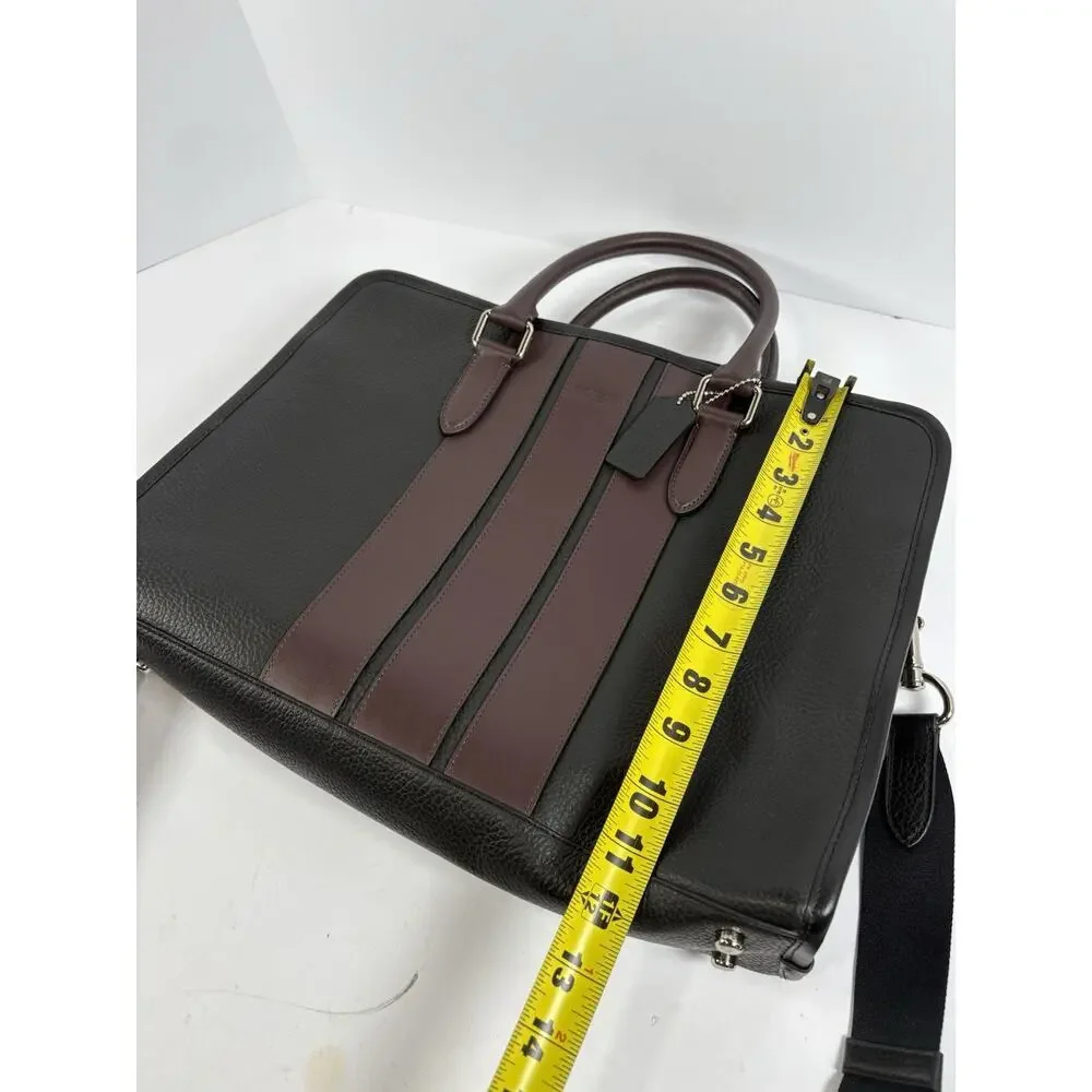 Coach | Bags | Coach Metropolitan Slim Brief Pebble Leather Laptop ...